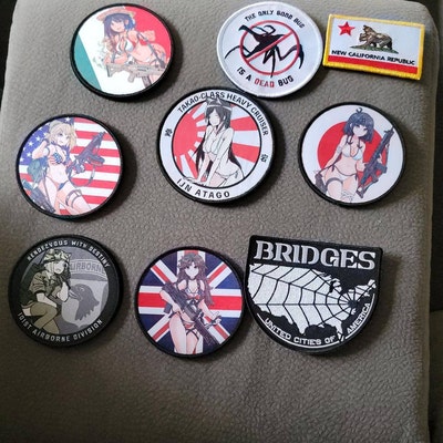 American Bikini Girl Anime Pinup Morale Patch - Etsy