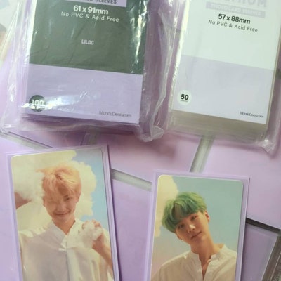 Colored Photocard Card Sleeves Double Sleeve Kpop Photocard Card ...
