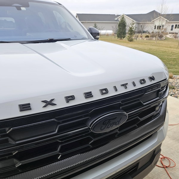 Matte Black EXPEDITION XLT MAX Overlay Letters Emblem - Fits 2022-2024 ...