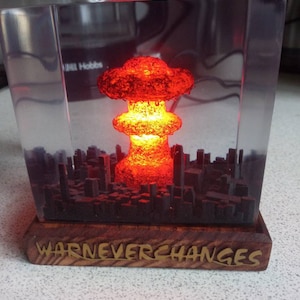 Explosion Bomb Resin Lamp, Atomic Bomb Diorama, Nuke Bomb Fallout 4 ...