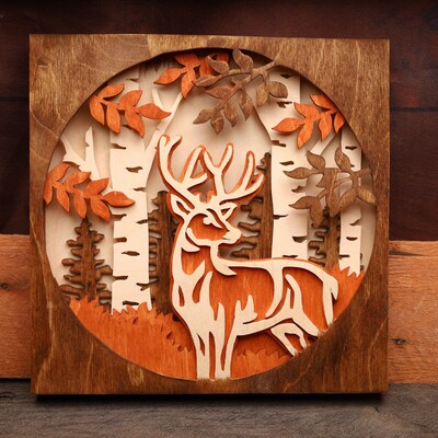 C71-deer Scroll Saw Pattern pdf, Dxf, Svg, Eps - Etsy