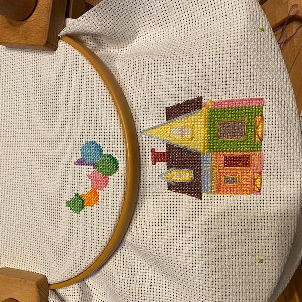PATTERN - Balloon House - Up! Inspired Cross Stitch Pattern Download - Etsy