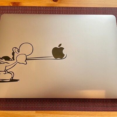 Yoshi Mario MacBook Decal, MacBook Sticker, Laptop Decal, Laptop ...