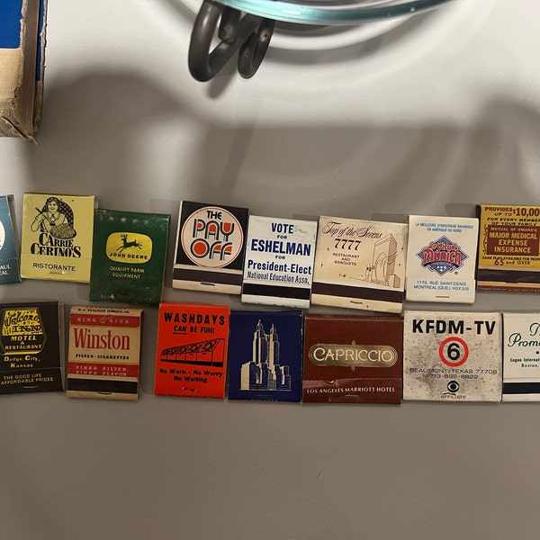 Vintage Matchbooks (lots of 16) - Etsy