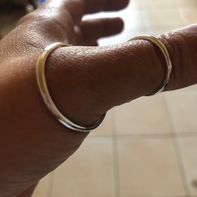 Thumb Splint Arthritis Sterling Silver and Brass Ring,ip Joint,dip ...