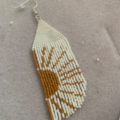 Ocean Wave Sun Brick Stitch Earring Pattern Seed Bead Beach - Etsy