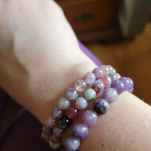 Orange Hearts Bead Crystal Bracelet With Sunstone Arusha Charm ...