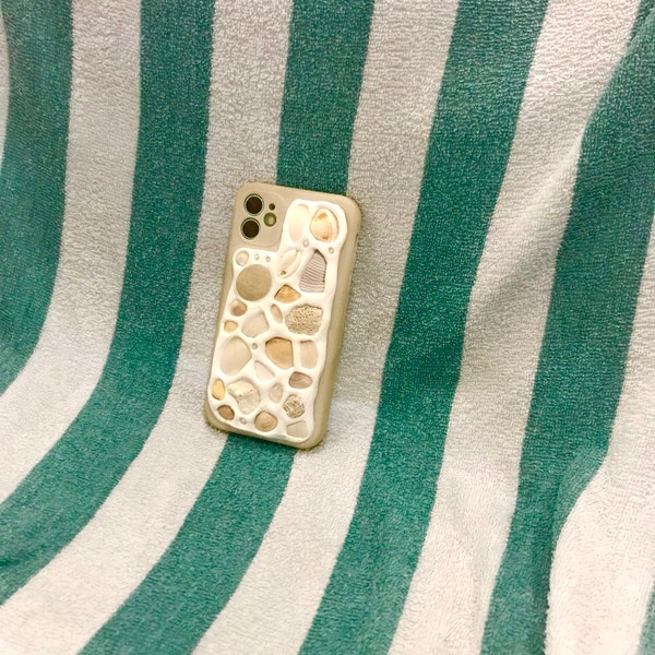 Seashell Mosaic Handmade Phonecase / iPhone Cover Case Mobile / Natural ...