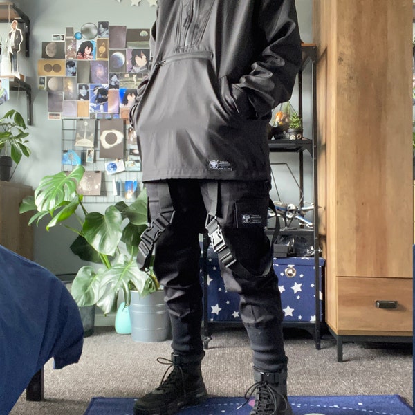 Techwear Kimono Longsleeve , Cyberpunk Urban Tech Shirt , Mens ...