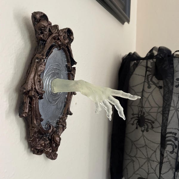 Spectral Hand Wall Plaque, Glow in the Dark Resin | Victorian Gothic ...