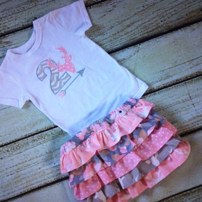 Ruffle Skirt Pattern Girl's Skirt Pattern Anna Ruffled - Etsy