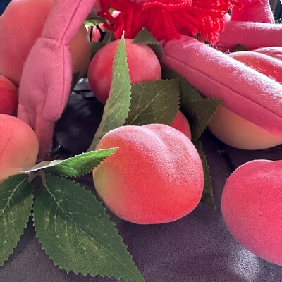 Artificial Peaches Stems, Peach Spray, Faux Fruit, Artificial Peaches ...