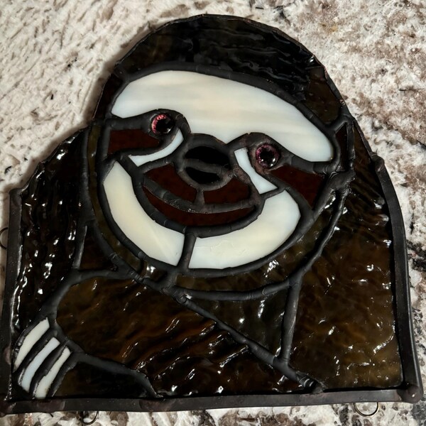 Sloth Stained Glass Pattern, Digital Pattern to Download, Stained Glass ...