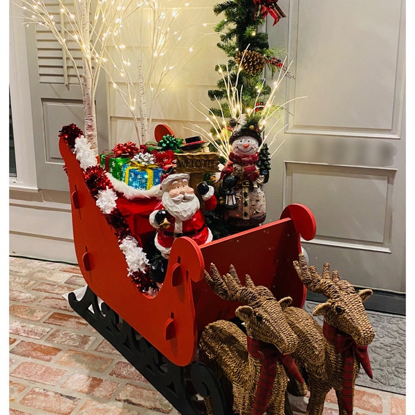 All-weather Large Elegant Red Sleigh - Etsy