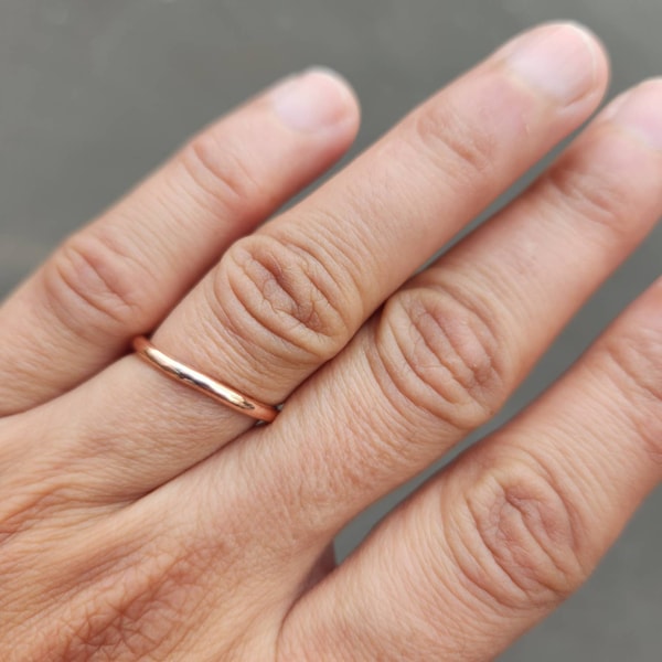 100% Pure Copper Band Ring , Solid Copper Ring, Handmade Copper Ring ...