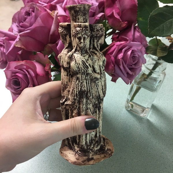 Hecate Statue, Triple Goddess Figurine, Altar Piece, Pagan Idol ...