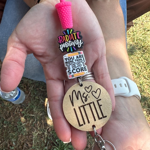 Personalized Teacher Lanyard, 3 Focal Lanyard, Engraved Teacher Lanyard ...