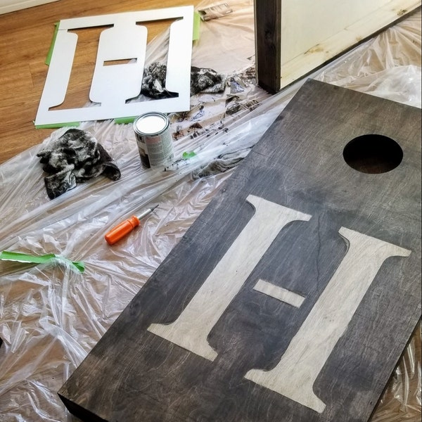 Letter H Stencil Made From 4 Ply Mat Board-stardos Font - Etsy