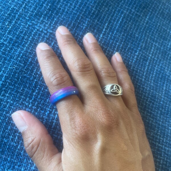 Aroace Ring Aroace Pride Ring Aroace Jewelry Aroace Sunset Pride Resin ...