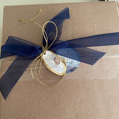 Oyster Shell Votive Candle Holder, Oyster Cluster Candle, Shell Votive ...