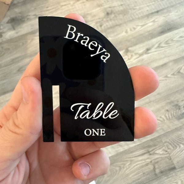 Personalized Acrylic Tags for Wedding, Place Cards With Table Numbers ...