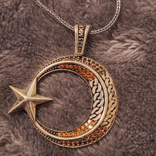 Besmele Engraved Silver Necklace, Islamic Silver Necklace, 925 Sterling ...