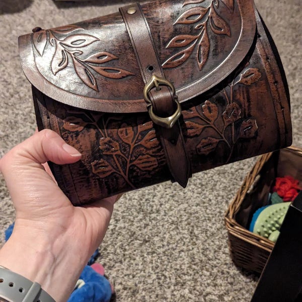 Leather Scroll Case for LARP, Document Tube for Cosplay, Medieval ...