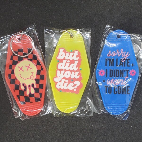 UV DTF Sticker for Retro Motel Keychain Ready to Apply No Heat Needed ...