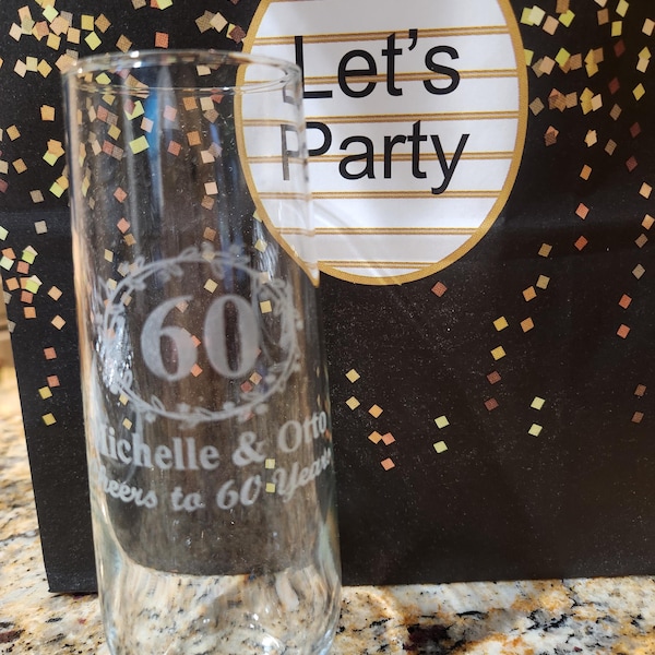 Custom Engraved 12 Pc Set of Birthday Shot Glass Favors, Personalized ...