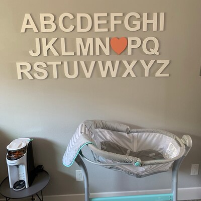 Wooden Alphabet Set, Nursery Wall Letters, Alphabet Wall Art, Wooden ...