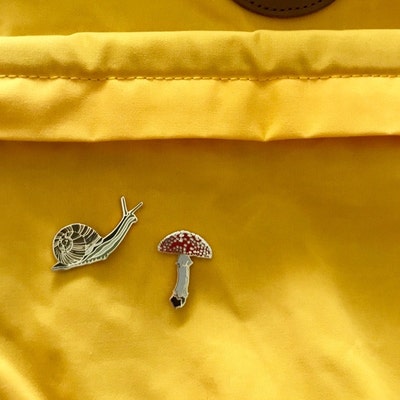 Enamel Pin Snail Nature Pin Natural Values Ryan Berkley Illustration ...