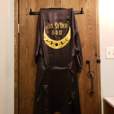 Brides Coven Robe, Maid of Honor Robe, Witch Bridal Party Robe, Gothic ...