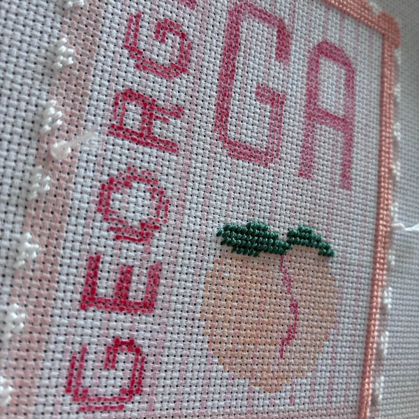 Georgia Peach Stamp Needlepoint Chart PDF - Etsy