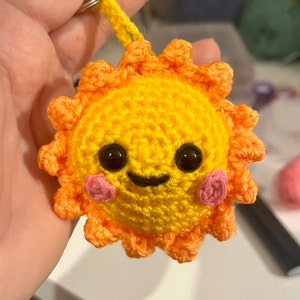 Sun Keychain Crochet Pattern, Crochet Sun, Amigurumi Pattern, Crochet ...