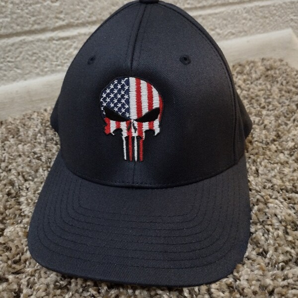 American Flag Enforcer Flex Fit Hat Navy - Etsy