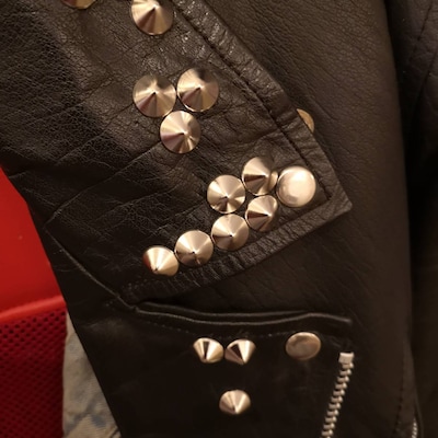 UK82 Cone X100 Studs Battle Jacket Punk Vest Studs Leather Jacket ...