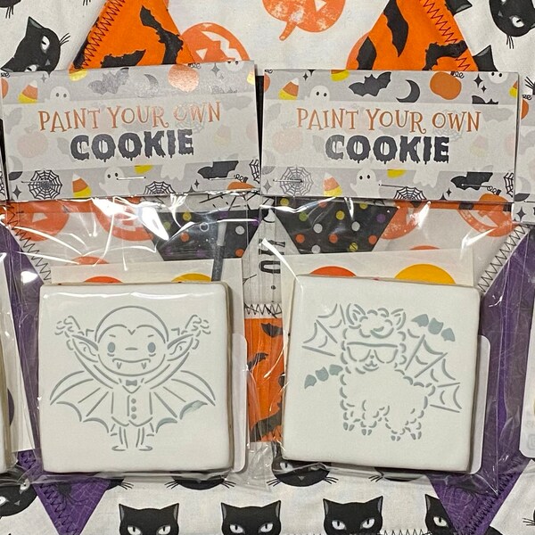 Instant Download Large Halloween Paint Your Own Cookie Bag Topper ...