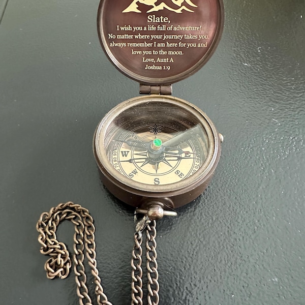 Engraved Compass, Baptism Gift, Baptism Compass, First Communion Gift ...