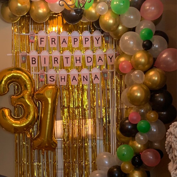 Pink Frappy Birthday Banner | Birthday | Custom Banner | SB Inspired ...