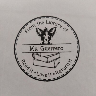 Self Inking Stamp, Interlocking Monogram Stamp, Desk of Stamp, Name ...