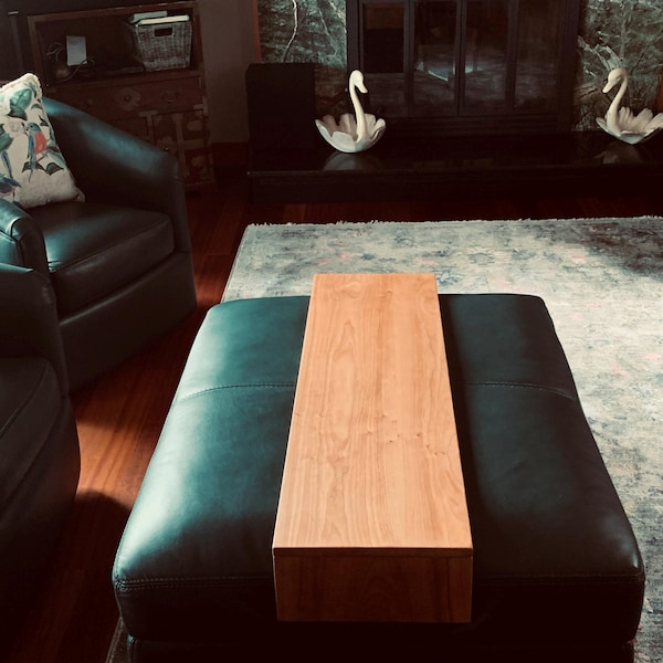 Modern Over Ottoman Tray Table Wooden Ottoman Coffee Table Top Overlay ...