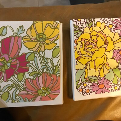 Poppy Floral Assorted Greeting Cards, Set of 8 Blank Note Cards With ...