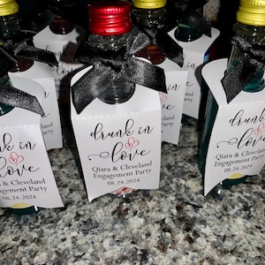 Take a Shot We Tied the Knot, Wedding Shot Bottle Tags, Engagement ...