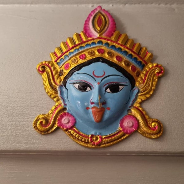 Goddess Kali Maa / Mata ( Durga ) Wall Hanging Face With Nose Ring ...