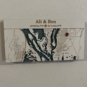 Personalised Map Location Key Holder for Wall, Custom Magnetic Key ...