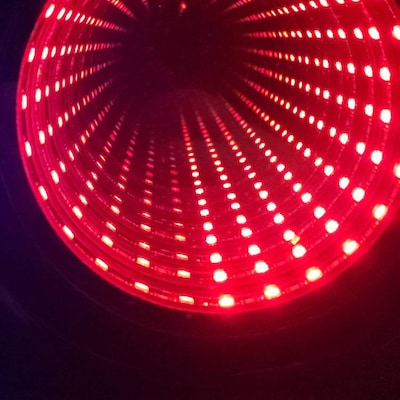 İnfinity Mirror Coffee Table, Led Light Table, Wooden Coffee Table, 3D ...