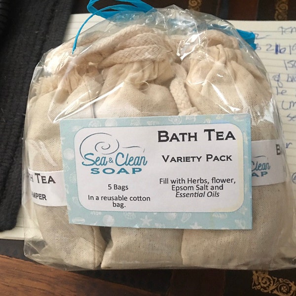 Bath Tea Variety Pack Made With Organic Herbs Flowers Salt and ...