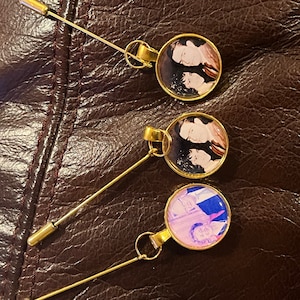 Custom Photo Lapel Pin, Wedding Boutonniere Pin, Memorial Photo Pin ...
