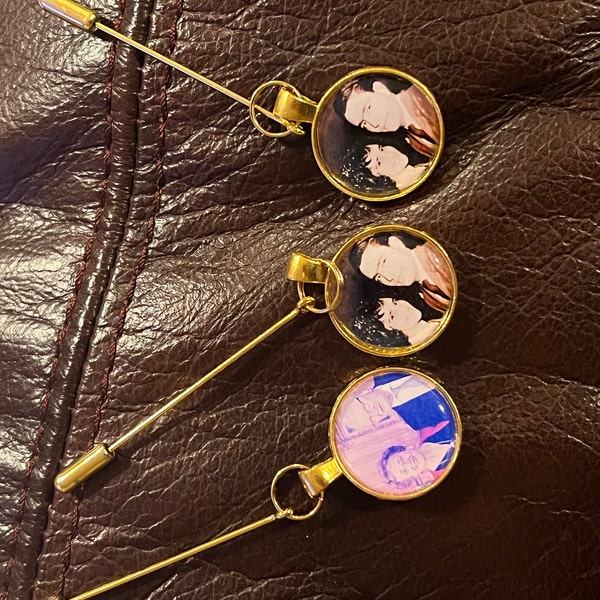 Custom Photo Lapel Pin, Wedding Boutonniere Pin, Memorial Photo Pin ...
