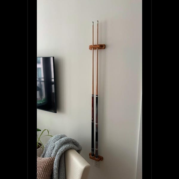 Oak Wall Mount Fishing Rod Rack - Etsy